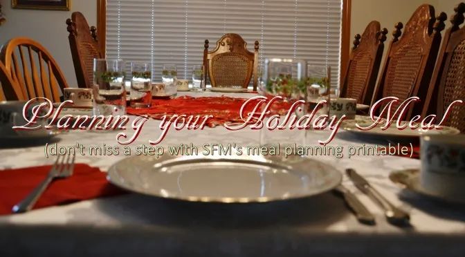 Holiday Meal Planning Printable